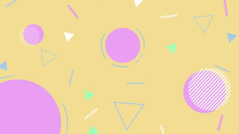 Background 2D Memphis Animation Orange | Stock Video | Pond5