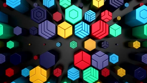 Background of Animated Hexagons | Stock Video | Pond5