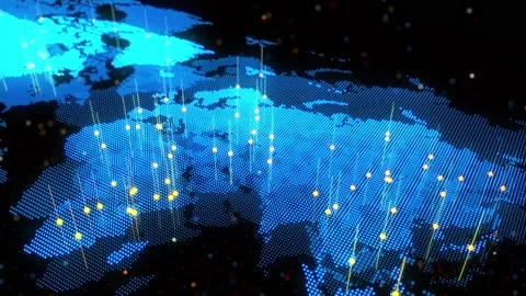 Background animation of world map. Globa... | Stock Video | Pond5