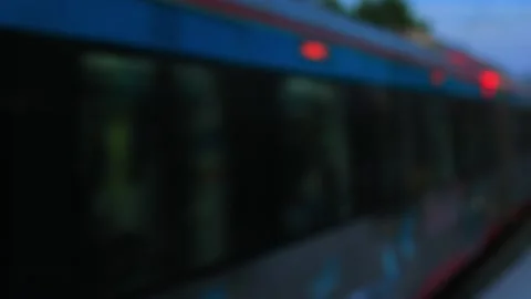 Background blur texture. Defocus of trai... | Stock Video | Pond5