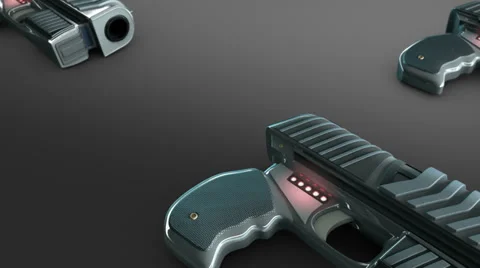 Background CG animation of guns. | Stock Video | Pond5