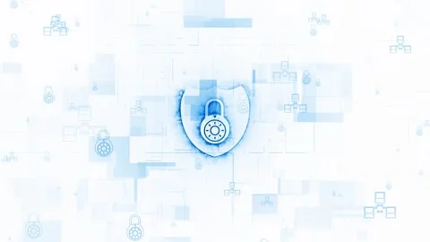 Background cyber security lock animation | Stock Video | Pond5