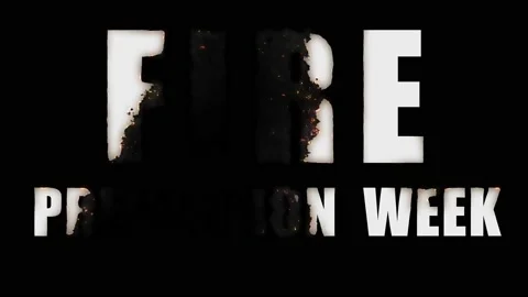 Background with ' fire prevention week' ... | Stock Video | Pond5