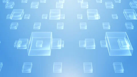 Background from flying glass rectangles. | Stock Video | Pond5