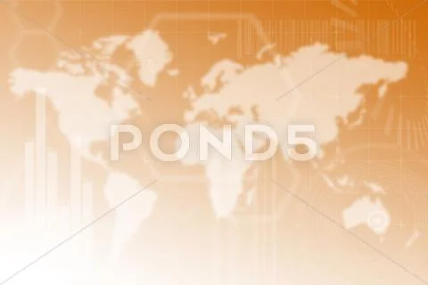 Background image of world map with bar chart Stock Image #27290826