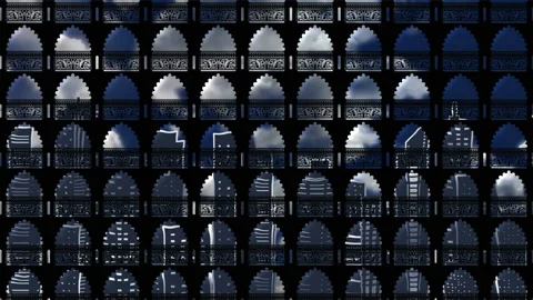 Background with motion tile from gothic ... | Stock Video | Pond5