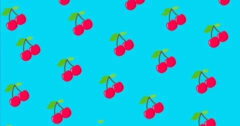Background picture with cherries on the ... | Stock Video | Pond5