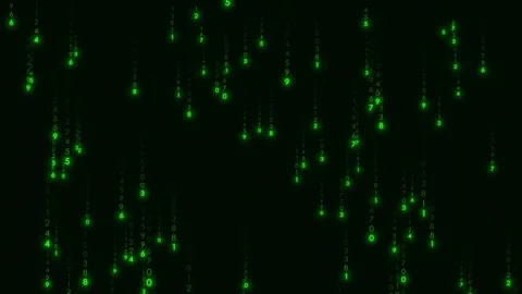background rain of numbers Matrix cyber ... | Stock Video | Pond5