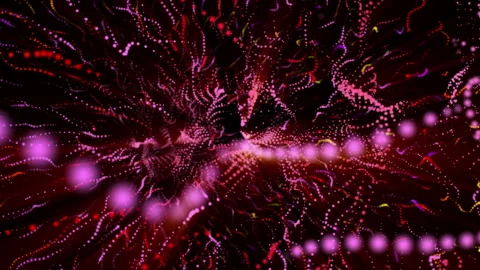 background from red-orange particles ani... | Stock Video | Pond5