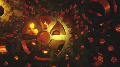 Background from rotating gold metal mech... | Stock Video | Pond5