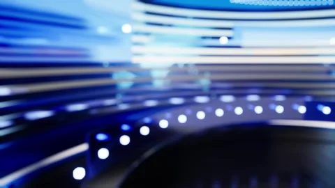 Background for TV news broadcast. Virtua... | Stock Video | Pond5