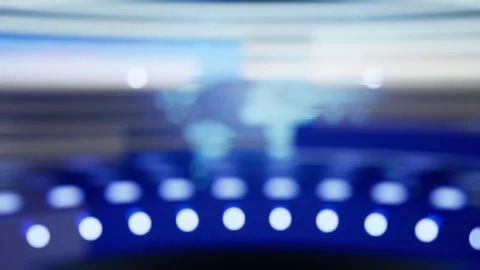 Background for TV news broadcast. Virtua... | Stock Video | Pond5