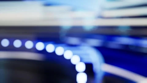 Background for TV news broadcast. Virtua... | Stock Video | Pond5