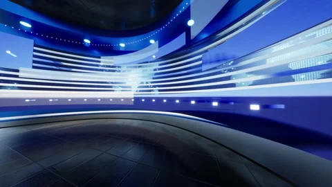 Background for TV news broadcast. Virtua... | Stock Video | Pond5
