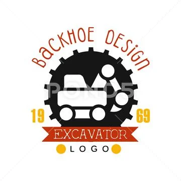 Backhoe design, estd 1989, excavator logo vector Illustration: Royalty ...