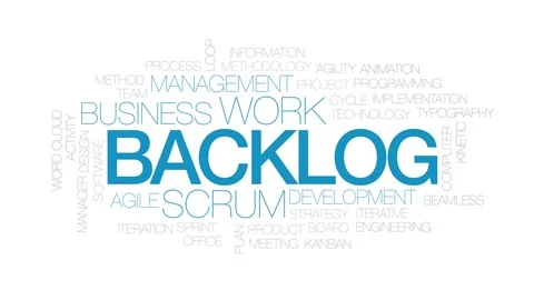 Backlog animated word cloud, text design... | Stock Video | Pond5