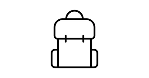 backpack animated outline icon | Stock Video | Pond5