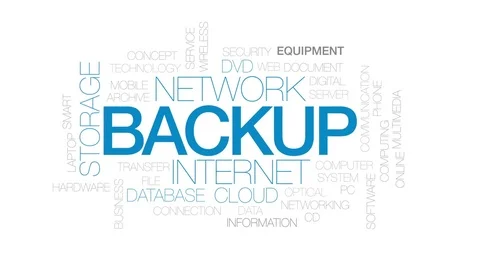 Backup animated word cloud, text design ... | Stock Video | Pond5