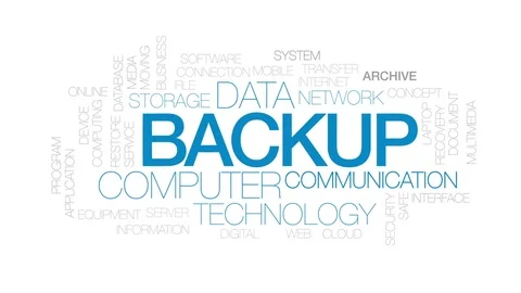 Backup animated word cloud, text design ... | Stock Video | Pond5