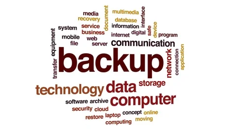 Backup animated word cloud, text design ... | Stock Video | Pond5