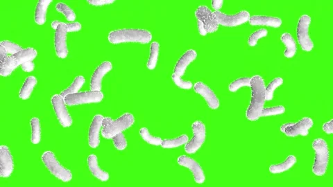 Bacteria rain down on a green screen. | Stock Video | Pond5