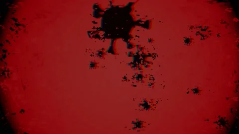 Bacteria under a microscope on a red bac... | Stock Video | Pond5
