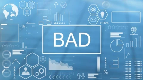 Bad, Animated Typography | Stock Video | Pond5