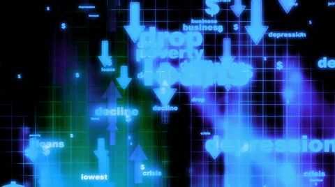 Bad Economy Looping Background | Stock Video | Pond5