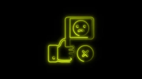 Bad Feedback Outline Icon in HD Video Ne... | Stock Video | Pond5