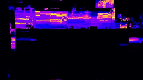 Bad screen multicolor TV glitch. Visual ... | Stock Video | Pond5