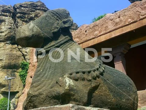 Badami temples, ancient india, Chalukyas cave temples Stock Image ...