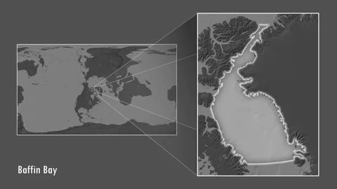 Baffin Bay. Bilevel map. Patterson Cylin... | Stock Video | Pond5