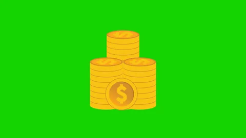 Bag Coin and Coin animation on green scr... | Stock Video | Pond5