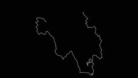 Bago Myanmar region map outline animatio... | Stock Video | Pond5