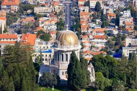 Bahai Gardens in Haifa, Israel. Tourist Attraction ~ Hi Res #229230578