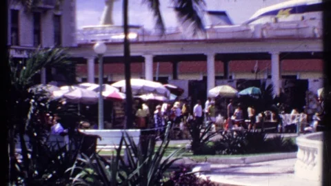 BAHAMAS-1969: Moped Driving In A Roundab... | Stock Video | Pond5