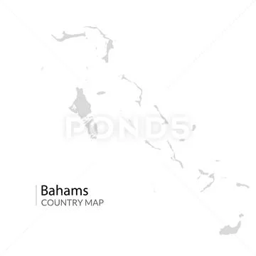 Bahams vector map. Nassau caribbean island country. Bahama map ...