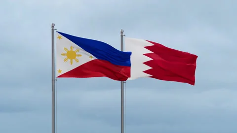 Bahrain and Philippines flags | Stock Video | Pond5
