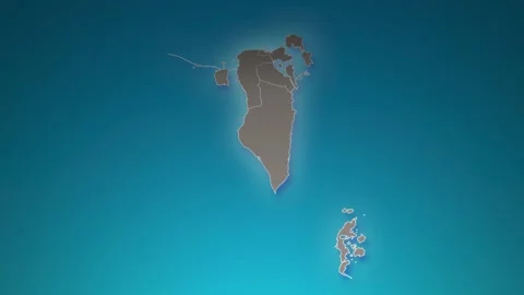 bahrain country map with zoom in Realist... | Stock Video | Pond5