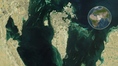 Bahrain Island in the Persian Gulf. Sate... | Stock Video | Pond5