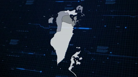 Bahrain Map Stock Footage ~ Royalty Free Stock Videos | Pond5