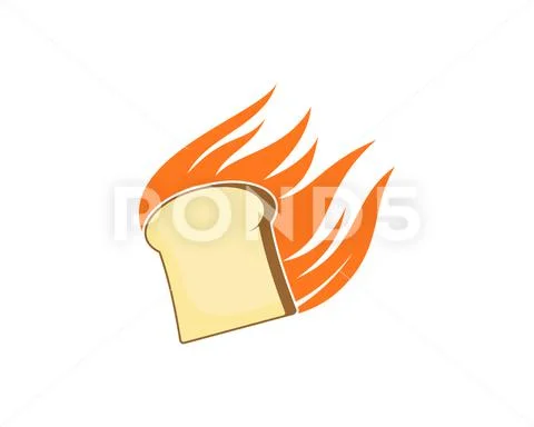 Bakery with fire flame vector illustration: Royalty Free #155911302