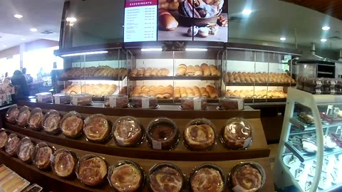a bakery full of different types of brea... | Stock Video | Pond5