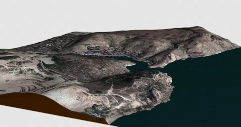 BALAKLAVA map from west to east with 3d ... | Stock Video | Pond5
