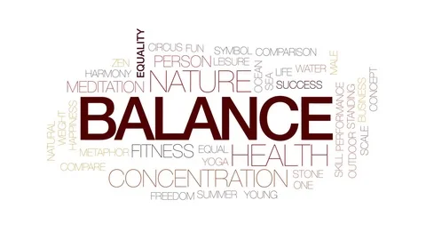 Balance animated word cloud, text design... | Stock Video | Pond5