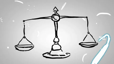 Balance - Animation - outline - White Ba... | Stock Video | Pond5