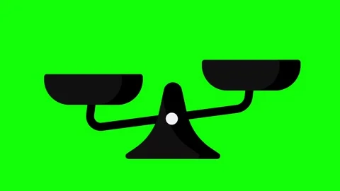 Balance Scale Icon 2D Animation isolated... | Stock Video | Pond5
