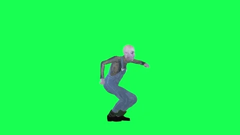 Bald man chicken dancing left angle iso... | Stock Video | Pond5