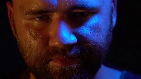 Bald Roman gladiator with a beard dresse... | Stock Video | Pond5