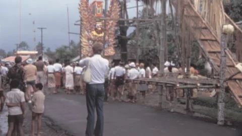 Bali - 1978: tourists 70s fashion watch ... | Stock Video | Pond5